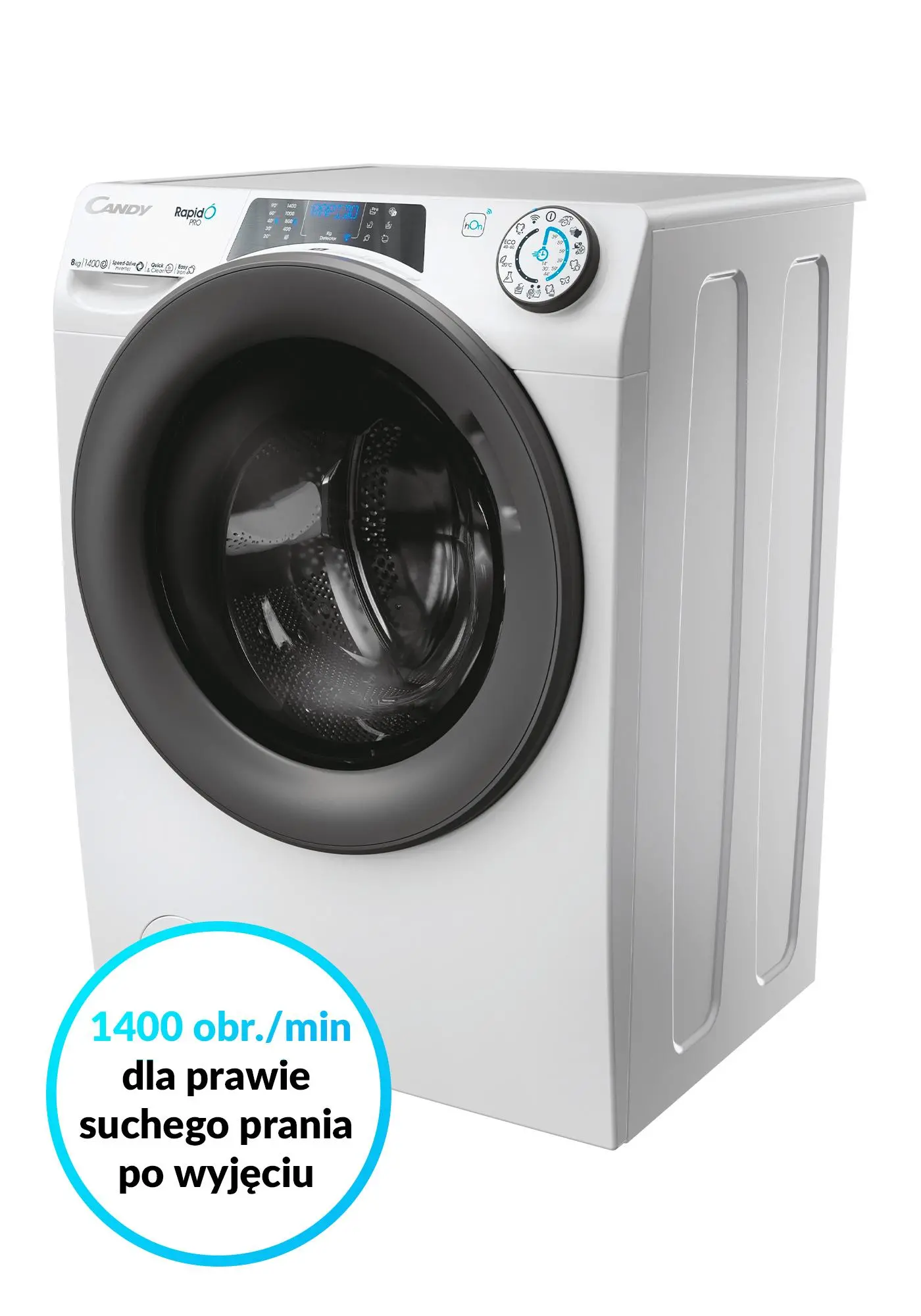 Pralka Candy RapidO Pro RP 486BWMR/1-S Slim 8kg 1400obr/min Zdalne ...