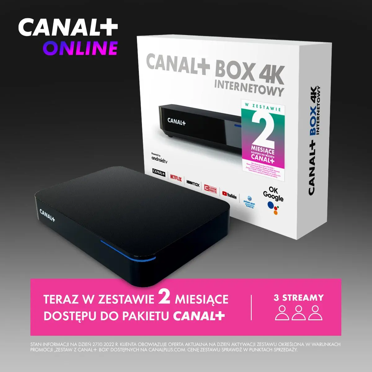 Odtwarzacz multimedialny Canal+ Usługa Box 4K Internetowy z dekoderem ...