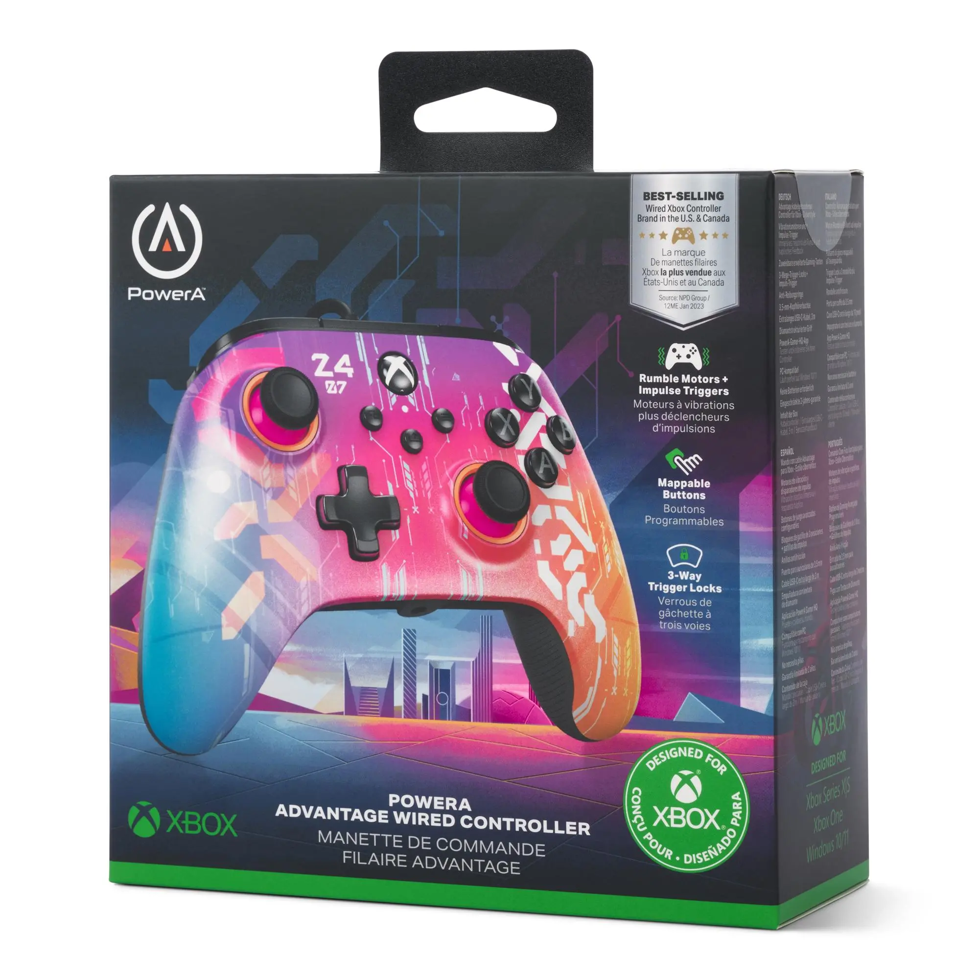 PowerA Advantage Wired Controller Cyber Style do Xbox Series X/S, Xbox ...