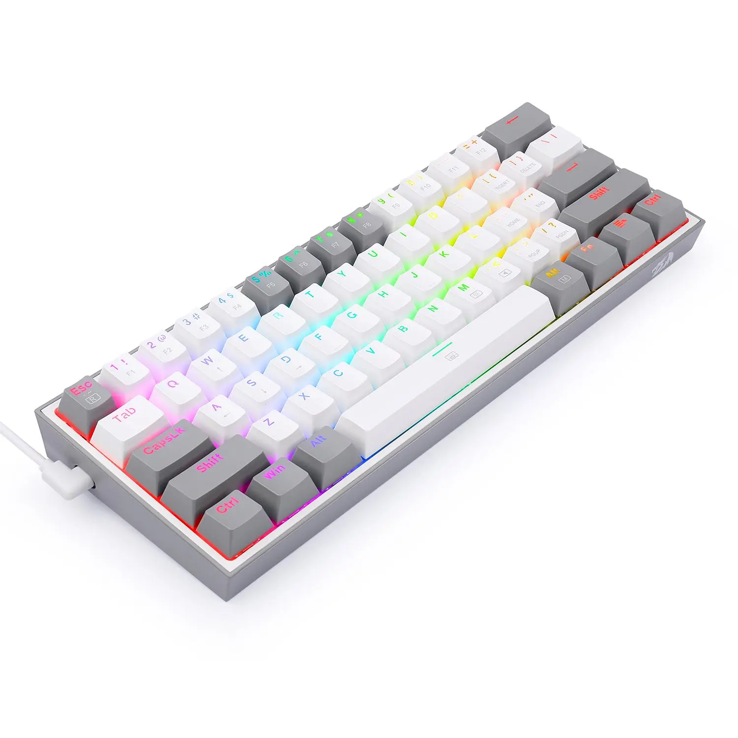 Klawiatura mechaniczna Redragon K617 Fizz RGB Red Box Switch Biało ...
