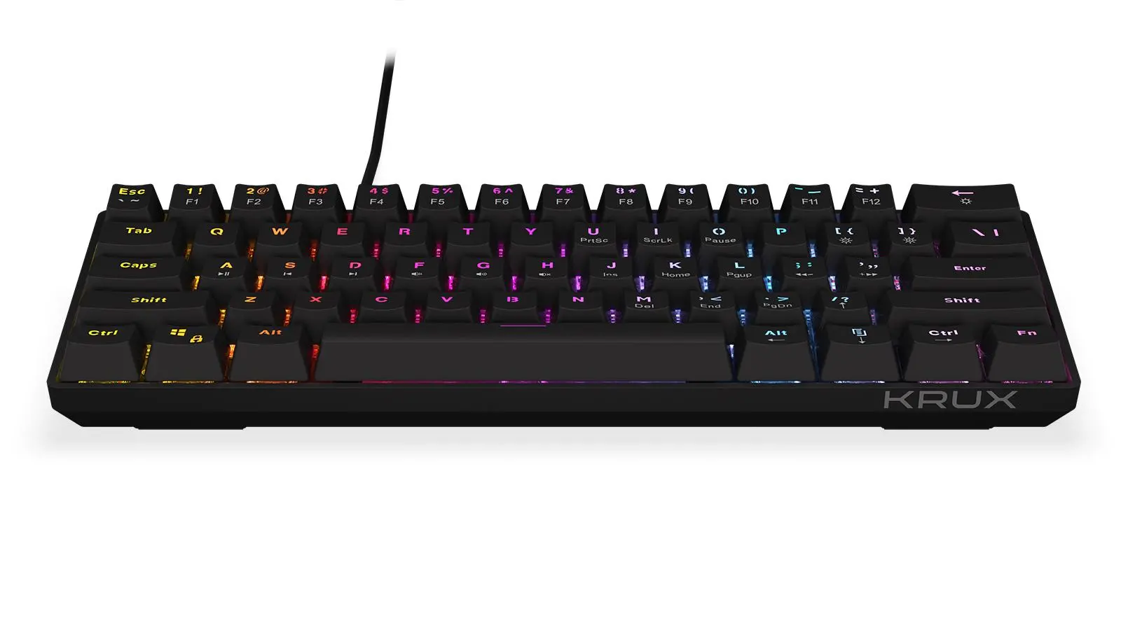 Klawiatura mechaniczna Krux Qara 60% Outemu Red Czarny - Opinie, Cena ...