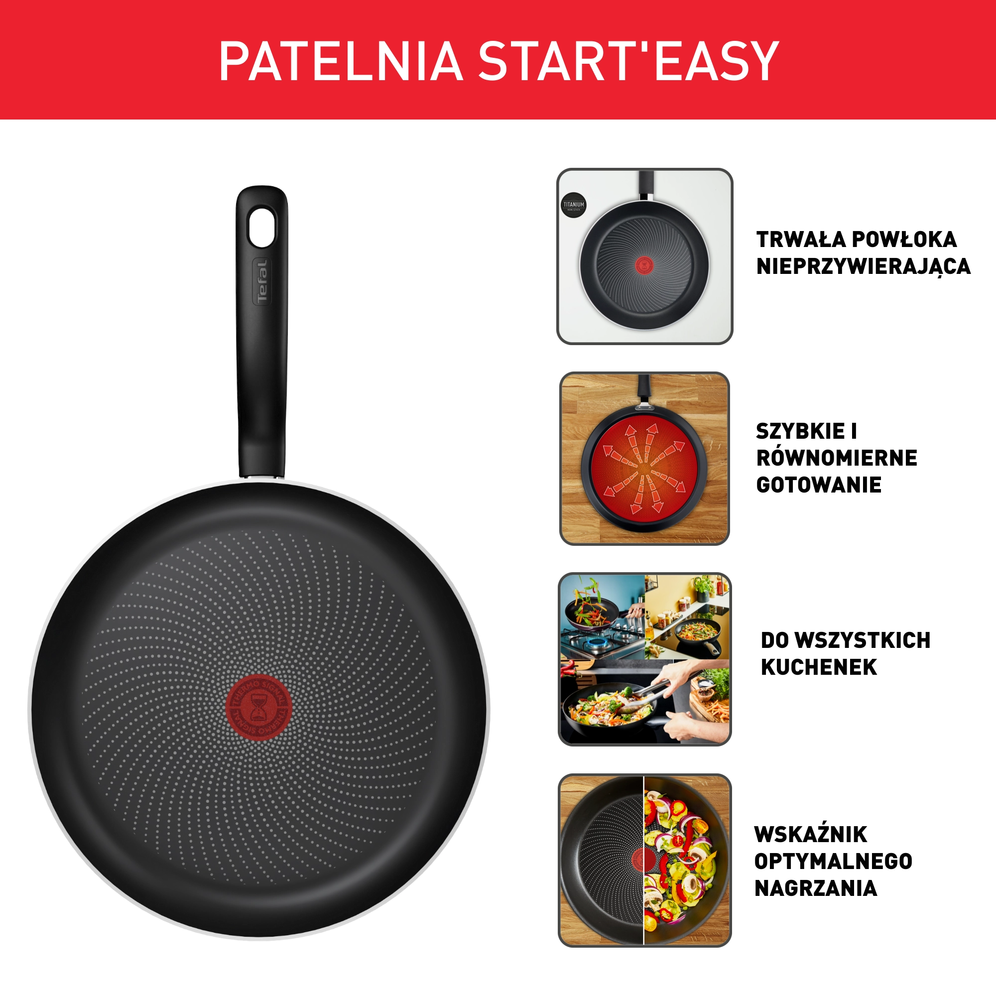 Tefal Start Easy C2690421 Indukcja Titanium 24cm - Dobra cena, Opinie w ...