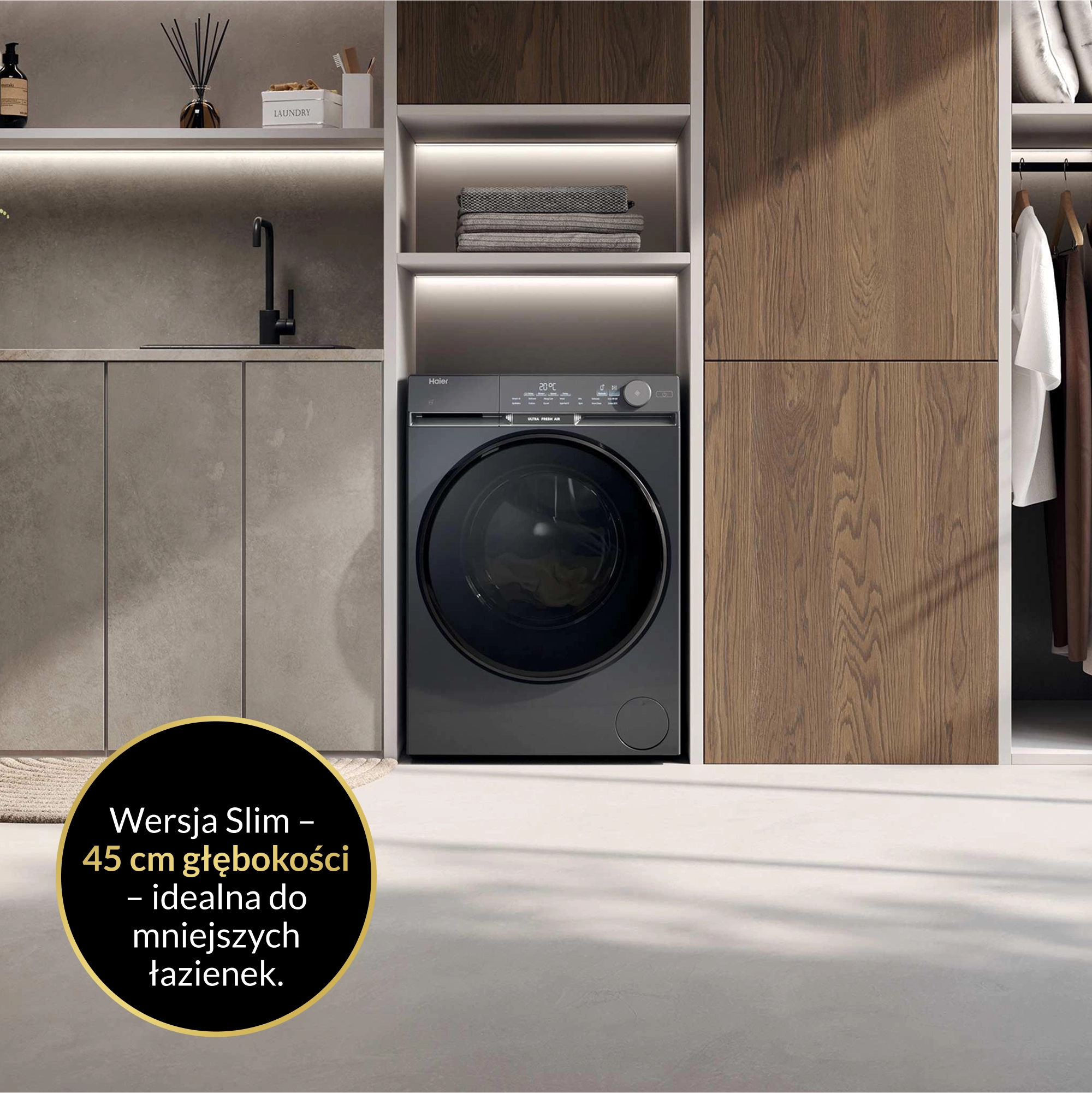 Pralka Haier X9 slim HW90-B14387GTUPL 9kg 1400obr/min Zdalne starowanie ...