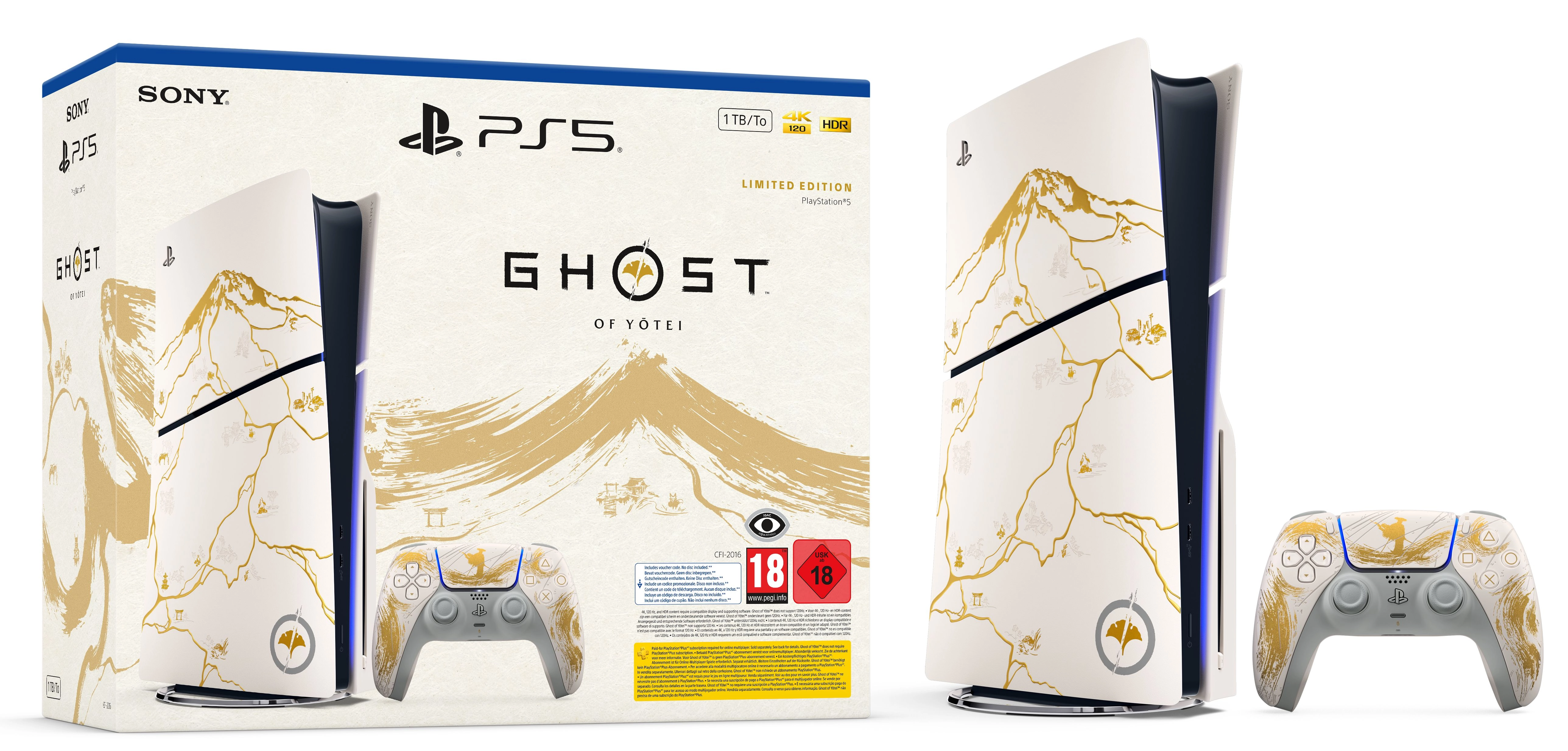 Sony PlayStation 5 Slim D Chassis (PS5) 1TB z napędem Ghost of Yotei ...