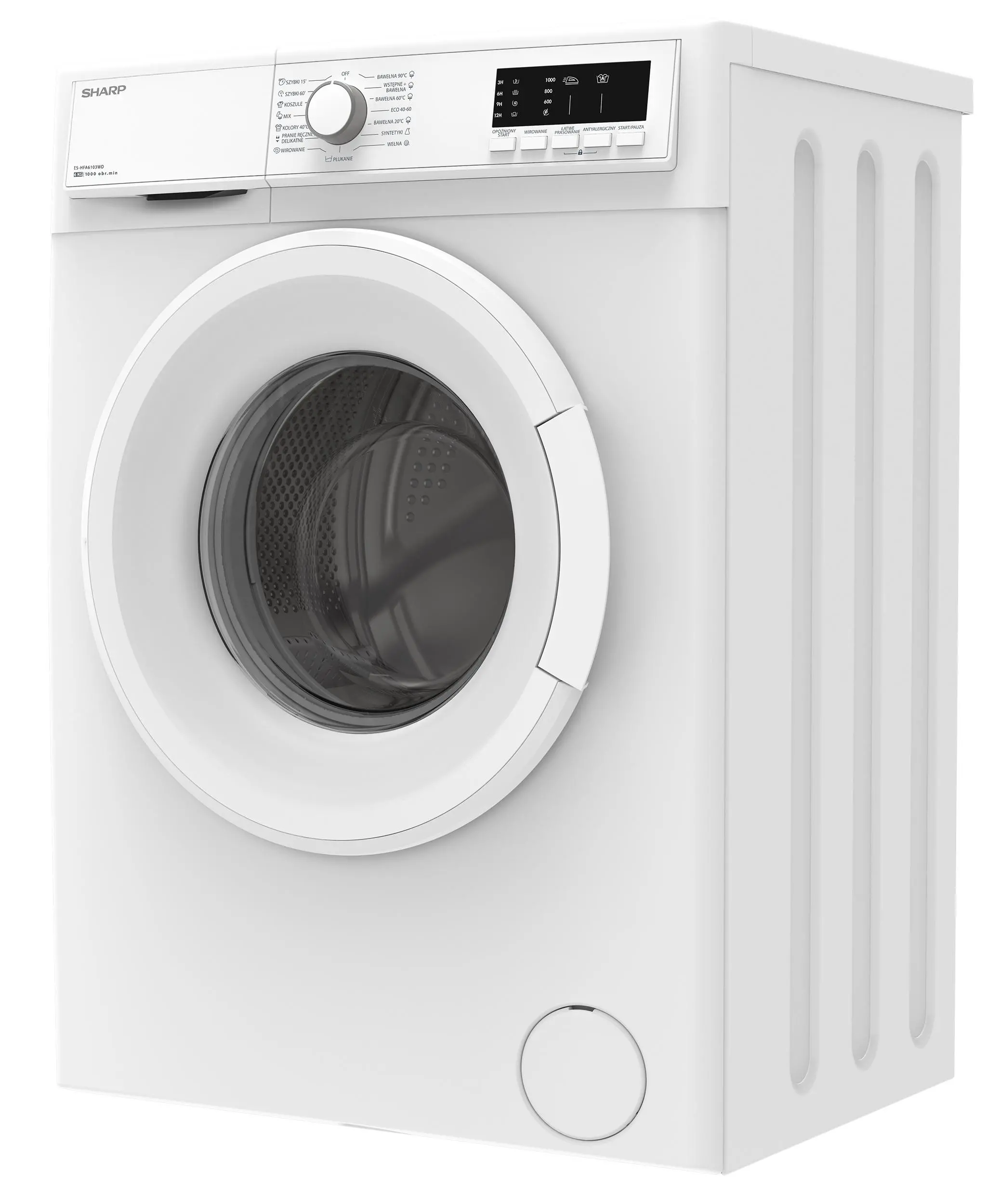 Pralka Sharp ES-HFA6103WD-PL Slim 6kg 1000obr/min - Opinie, Cena - RTV ...