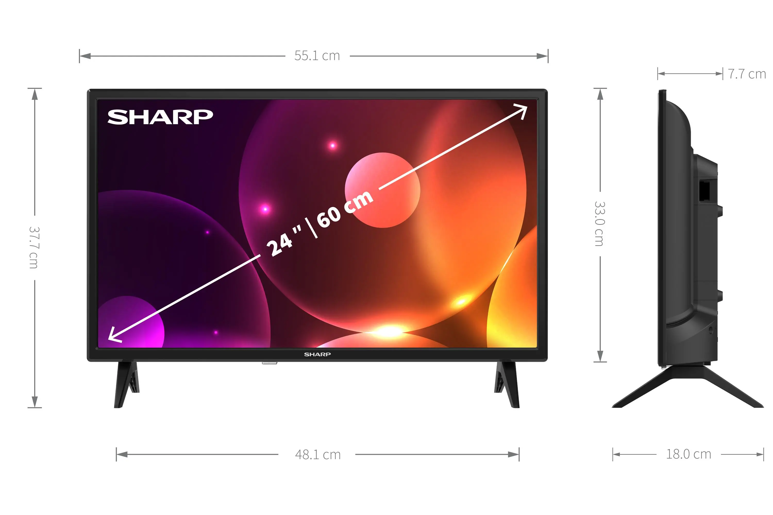 Telewizor Sharp 24FA2E 24" LED HD Ready 60Hz DVB-T2 - Opinie, Cena ...