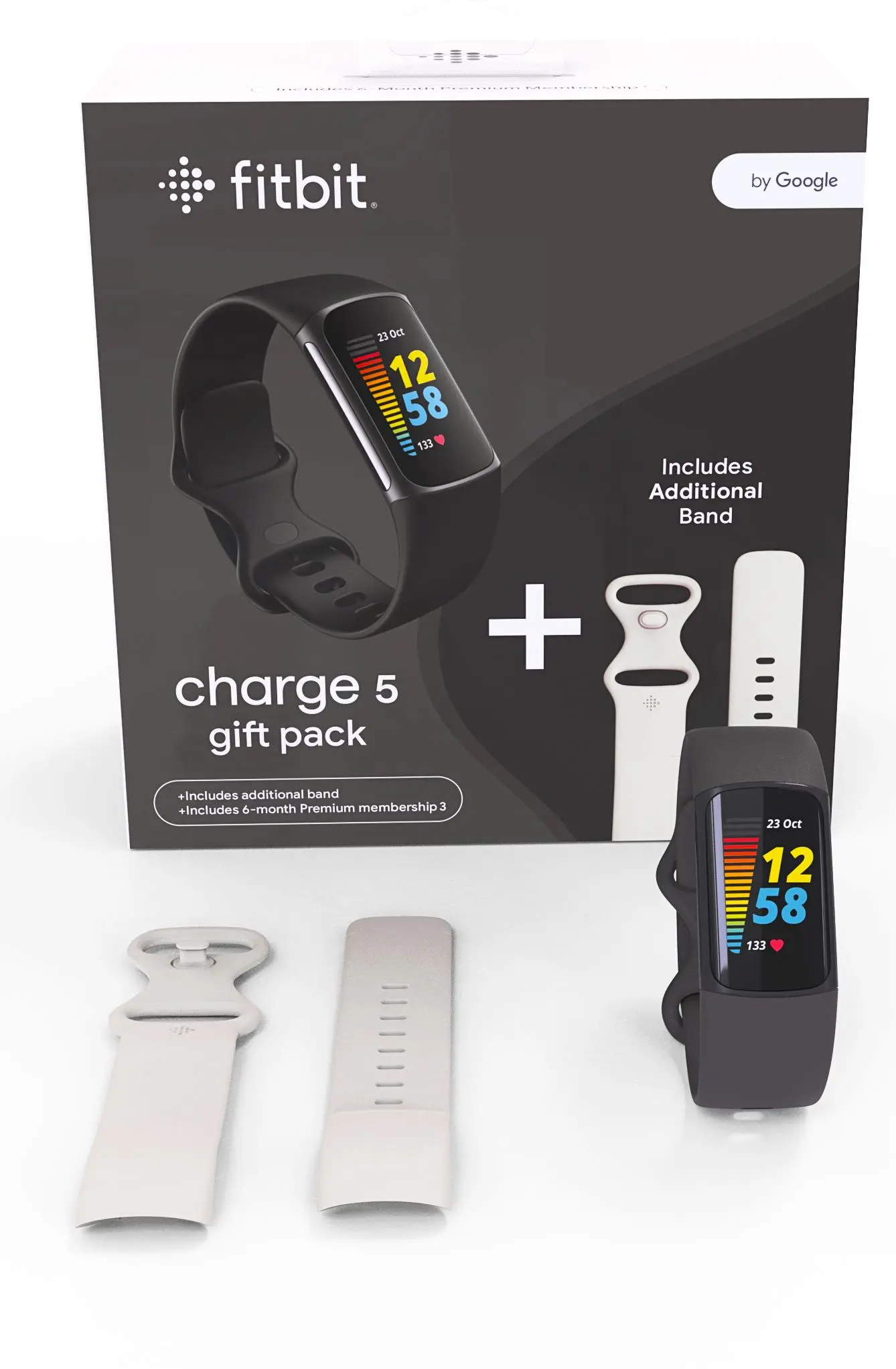 Smartband Fitbit by Google Charge 5 ZESTAW NFC Czarno-grafitowy ...