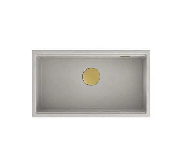 Zlewozmywak Quadron BM7643221U-GR-PVDG1 Clark 760 Granitowy Szary/Złoty ...