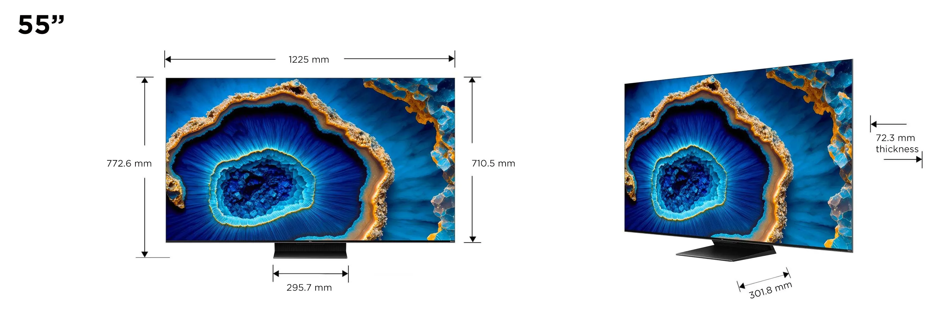 Telewizor TCL QD-Mini LED 55C805 55" QLED 4K 144Hz Google TV Dolby ...
