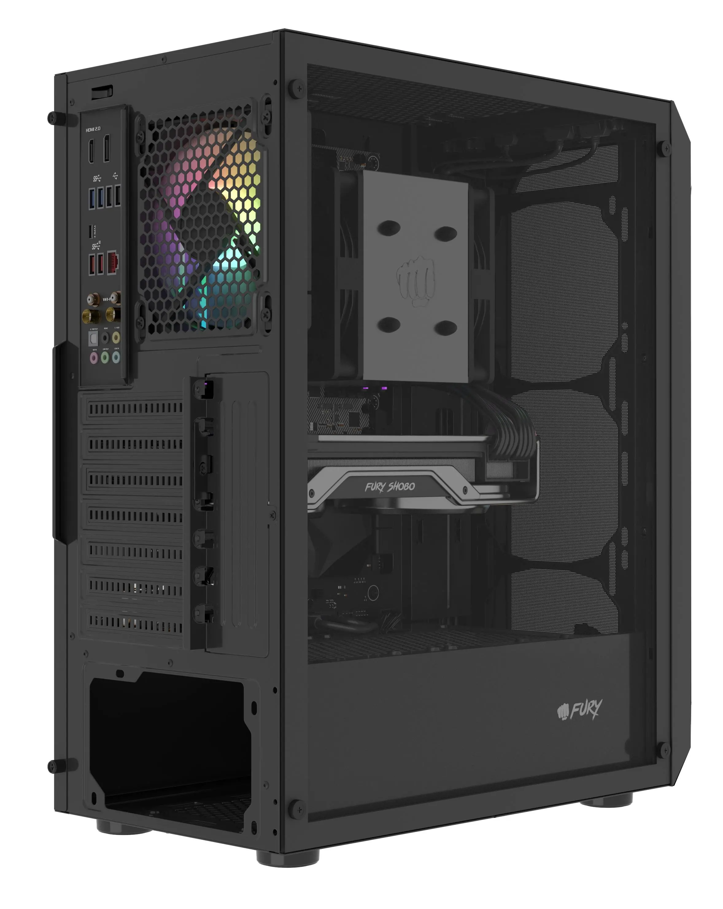Obudowa Fury Shobo SH4 RGB Czarny - Opinie, Cena - RTV EURO AGD
