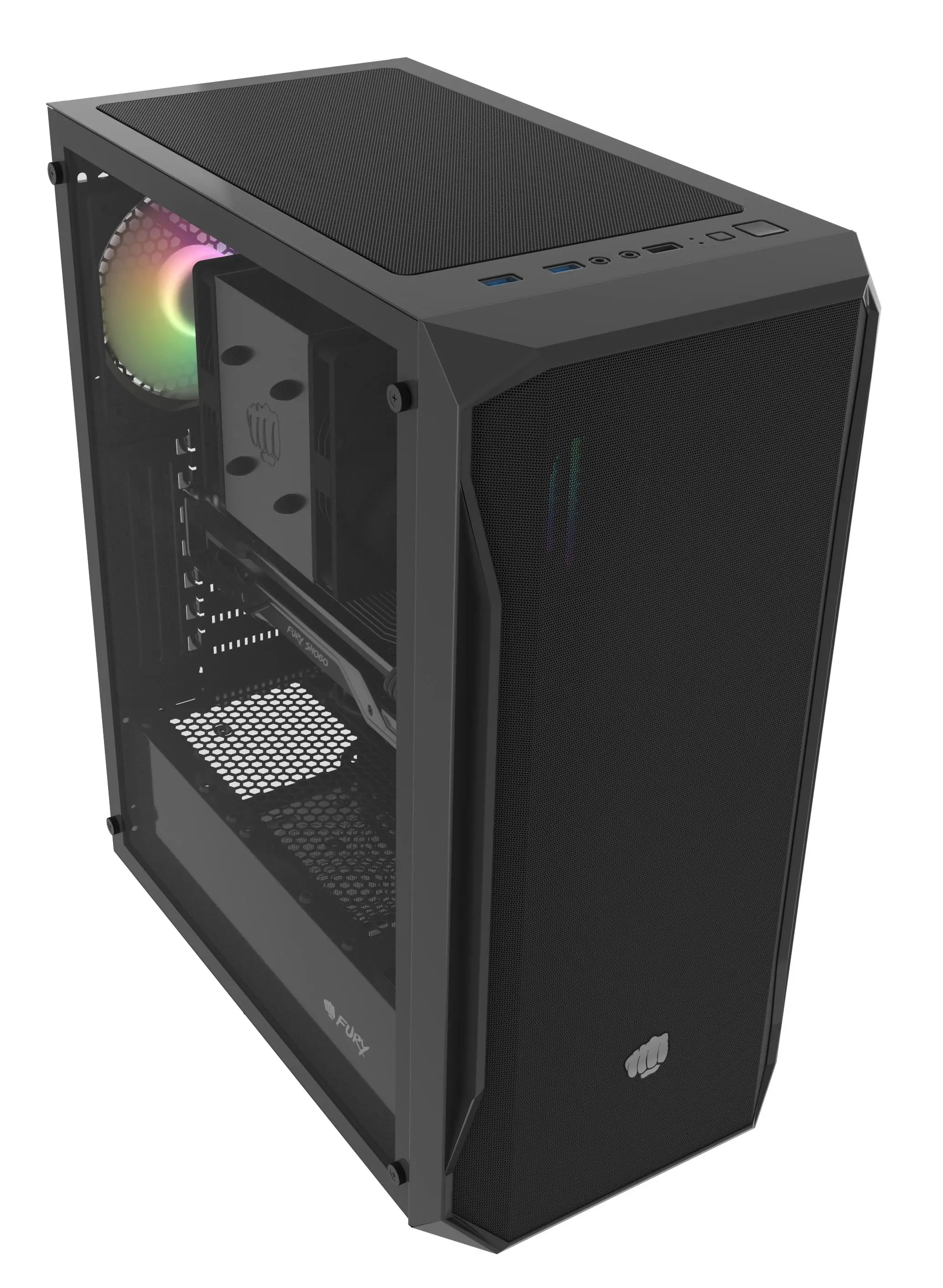 Obudowa Fury Shobo SH4 RGB Czarny - Opinie, Cena - RTV EURO AGD