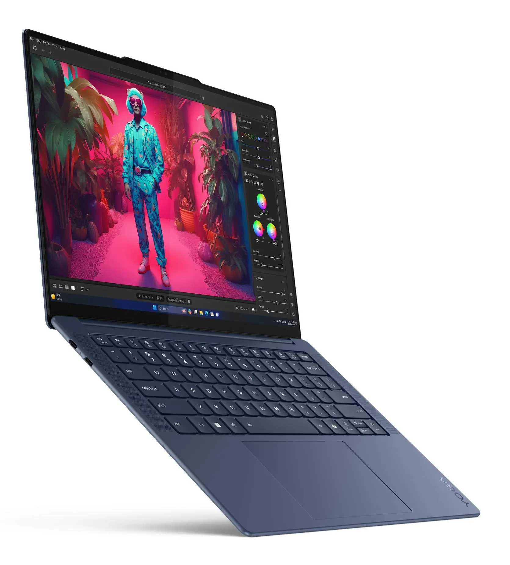 Laptop 2w1 Lenovo Yoga Slim 7x OLED 14 5 Snapdragon X Elite X1E 78 100 16GB RAM 1TB Dysk SSD Win11 Niebieski