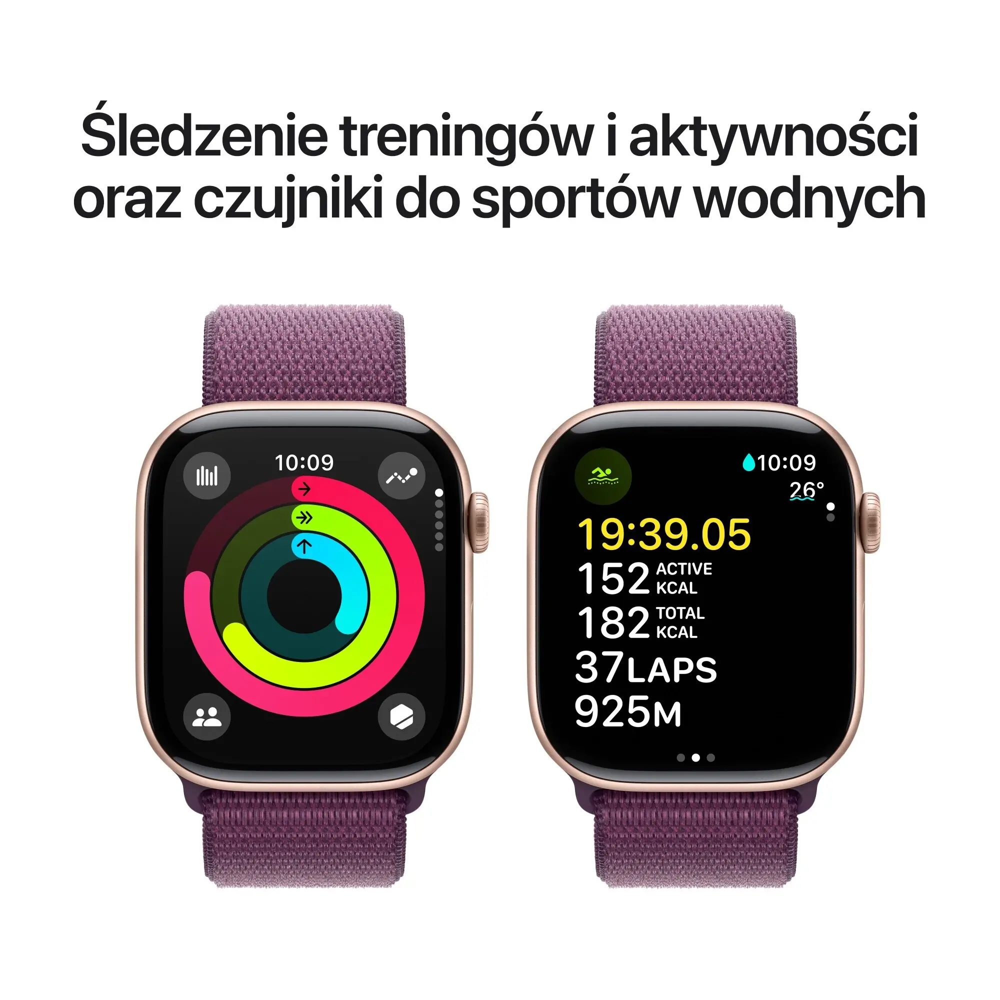 Apple Watch Series 10 GPS koperta 42mm aluminium ro owe z oto opaska sportowa dojrza a liwka Opinie Cena RTV EURO AGD