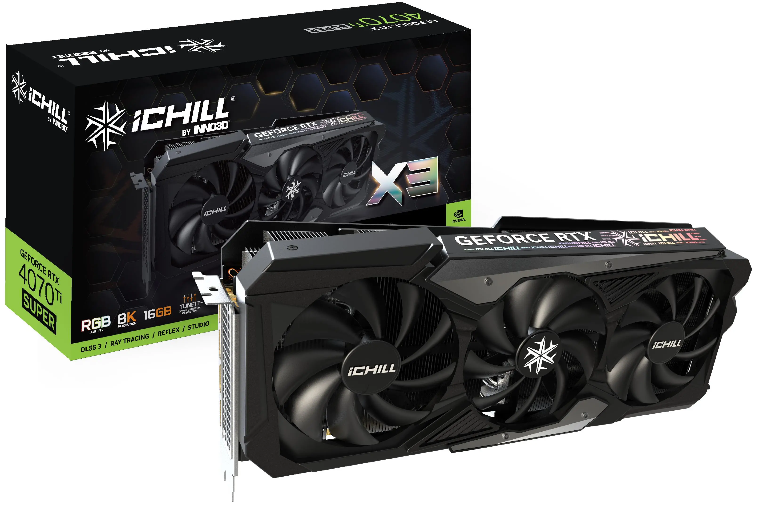 Karta graficzna Inno3D GeForce RTX 4070 Ti Super ICHILL X3 16GB GDDR6X ...