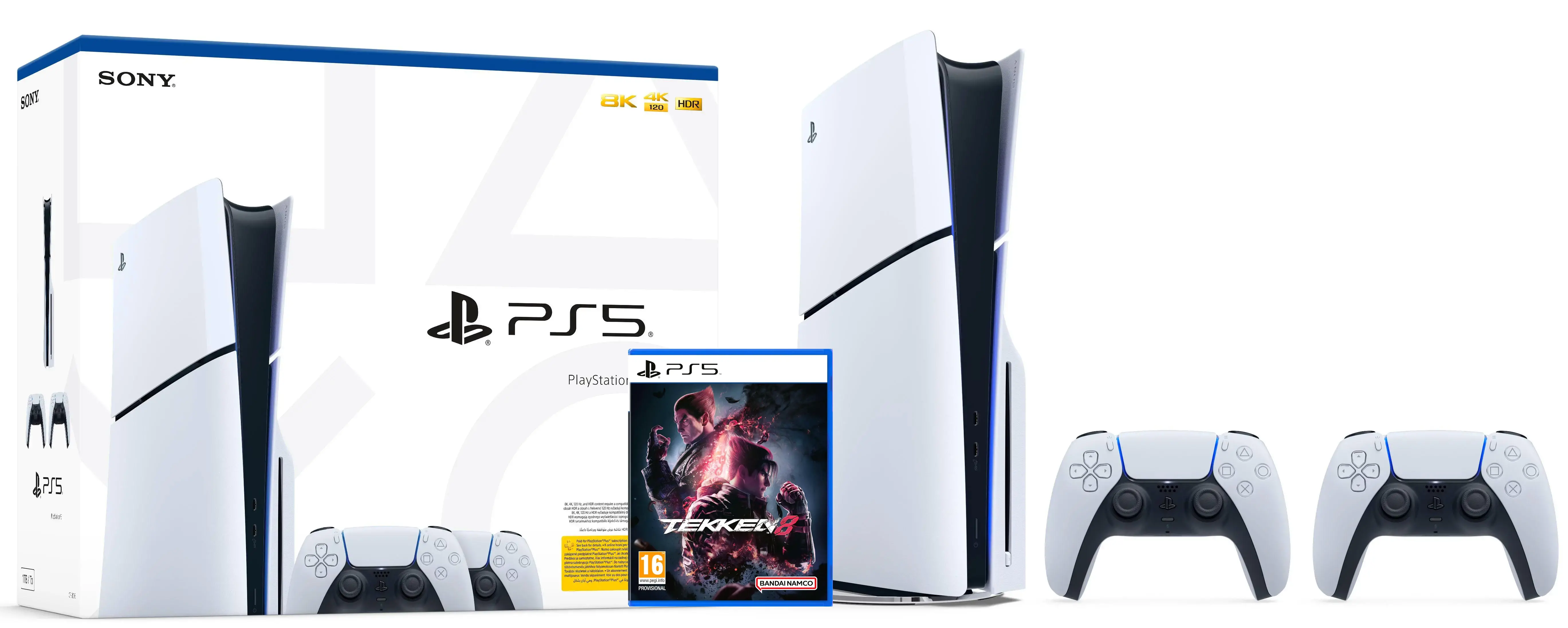 Sony PlayStation 5 Slim D Chassis (PS5) 1TB z napędem + Dodatkowy Pad ...