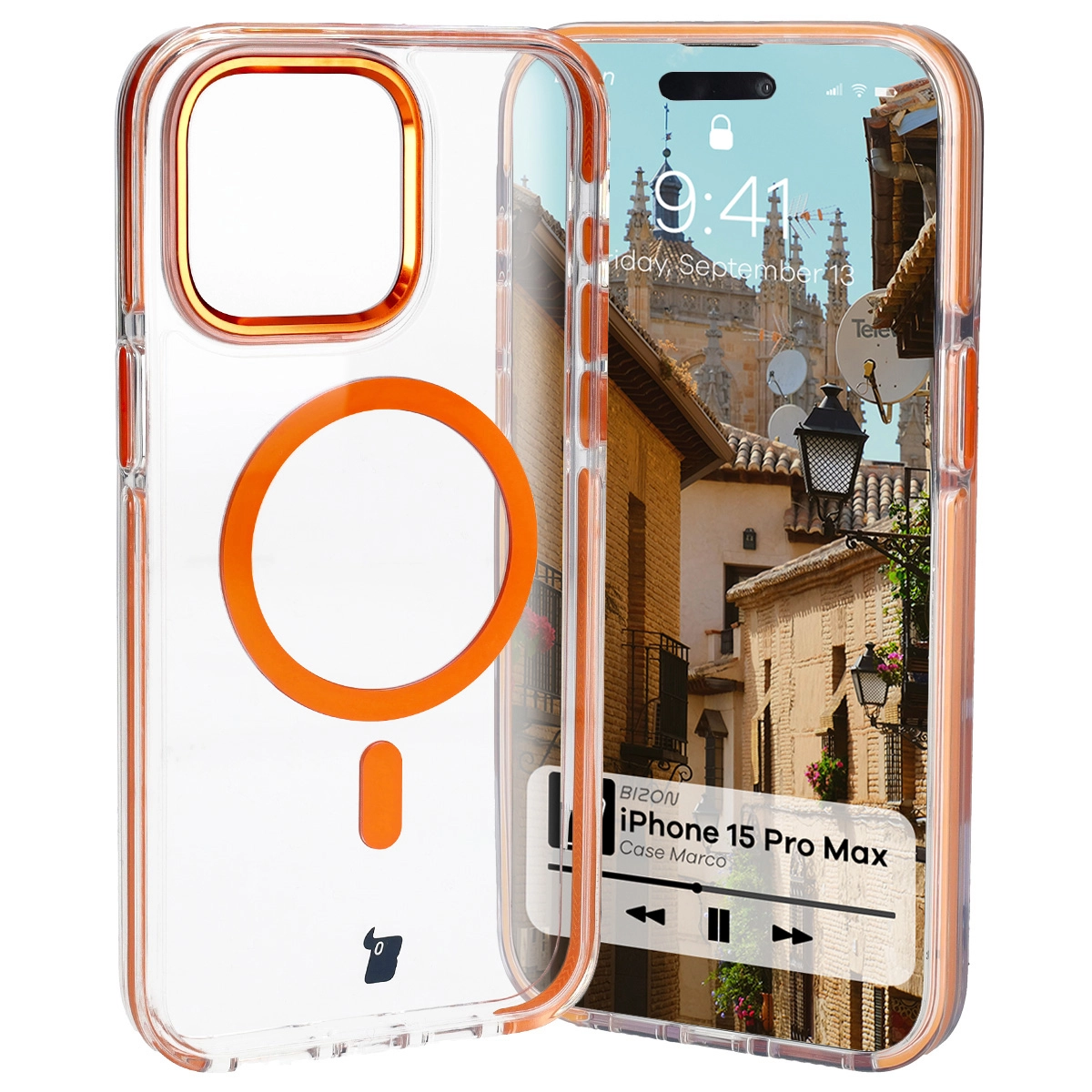 Etui Bizon Marco z MagSafe do iPhone 15 Pro Max Przezroczyste z ...