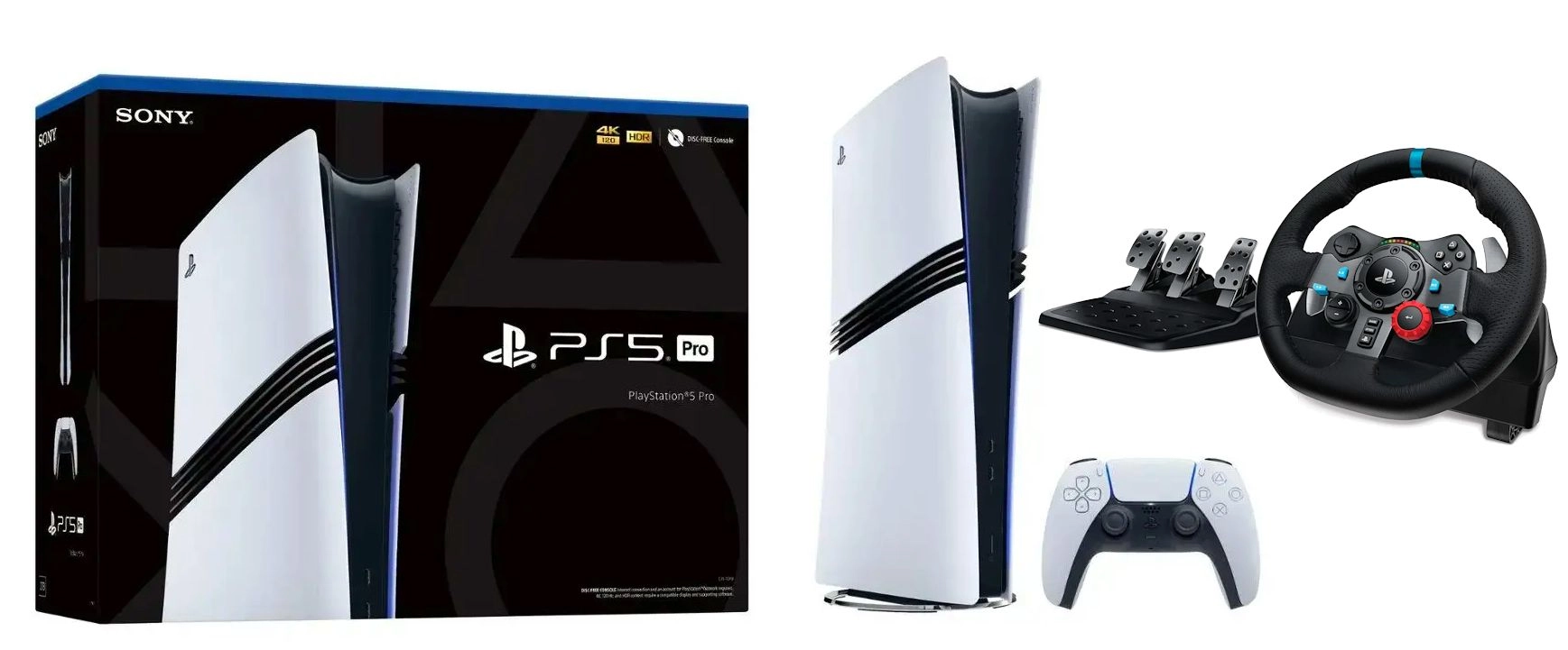 Sony PlayStation 5 Pro (PS5) 2TB + Kierownica Logitech G29 Racing Wheel ...
