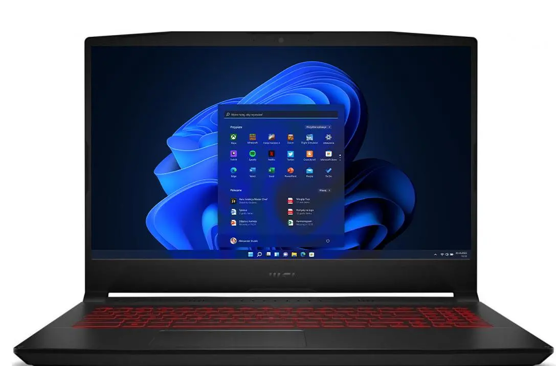 Laptop gamingowy MSI Katana GF66 12UE-1206PL 15,6"144Hz i7-12650H 16GB ...