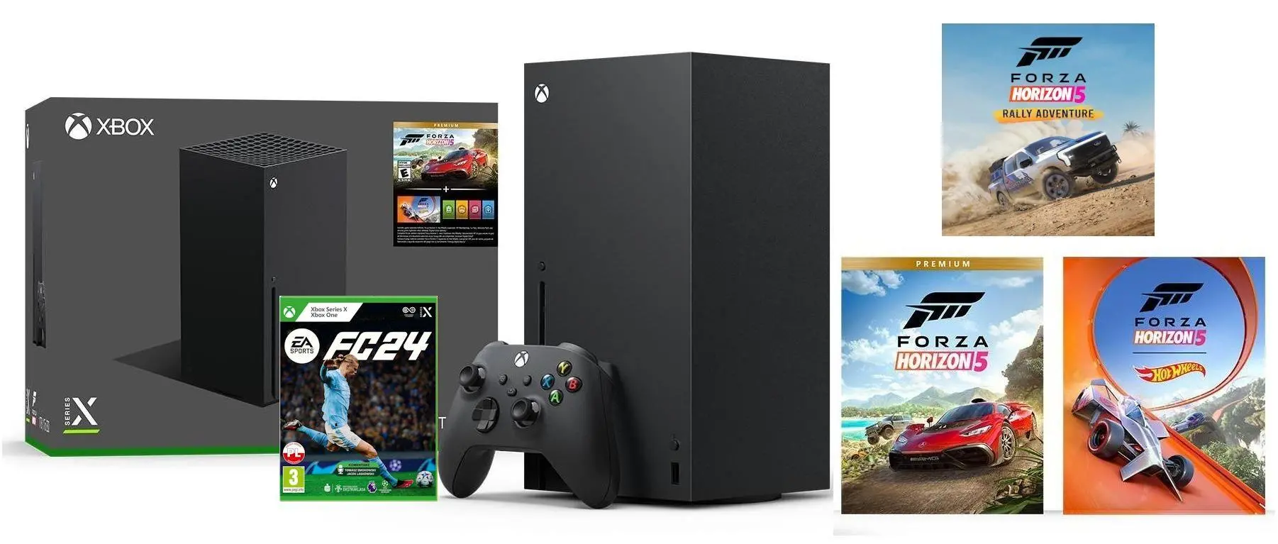 Xbox Series X 1TB z napędem + Forza Horizon 5 Bundle + EA SPORTS FC 24 ...