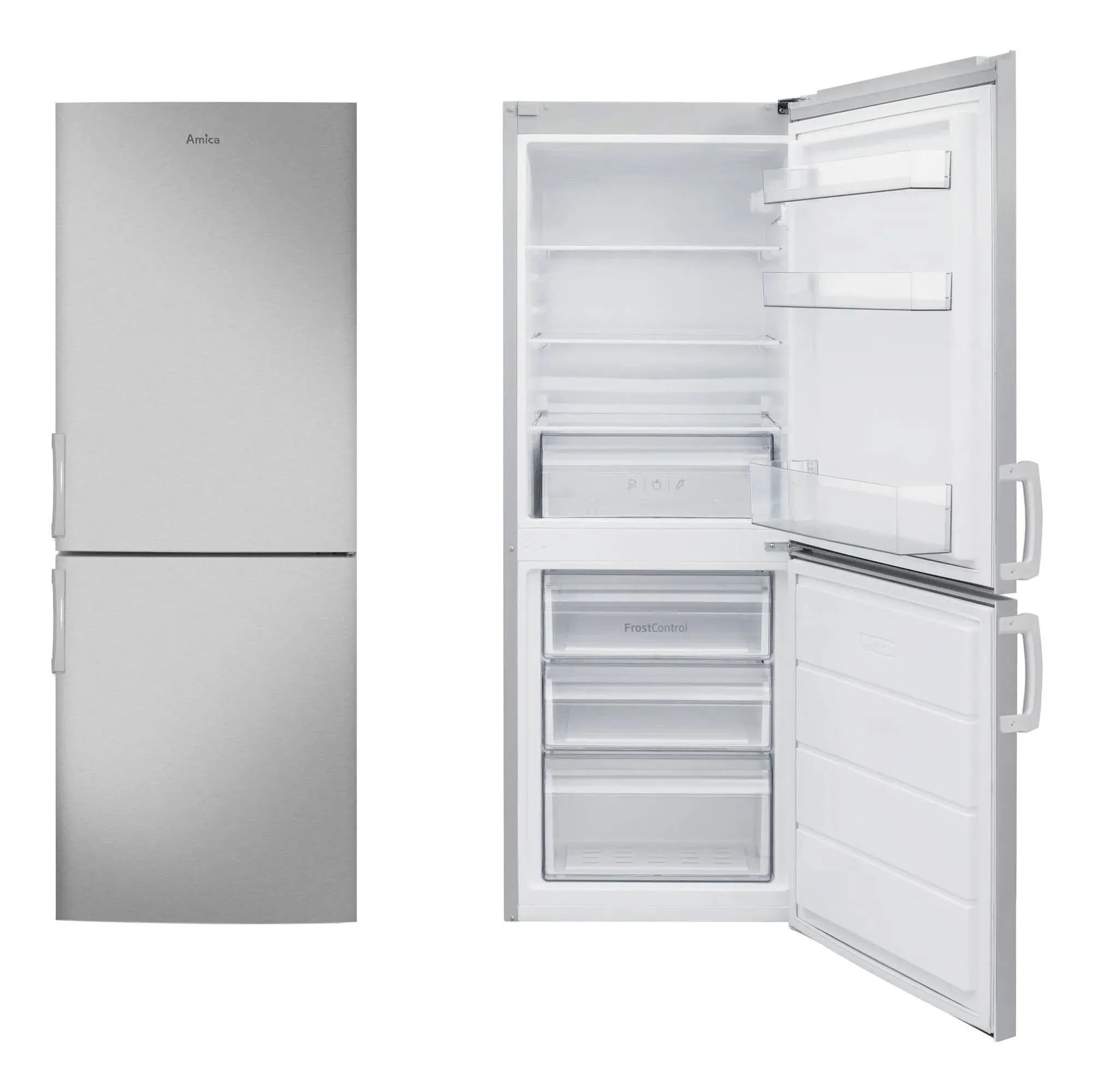 Lodówka Amica FK2415.3UX(E) 152cm Inox - Opinie, Cena - RTV EURO AGD