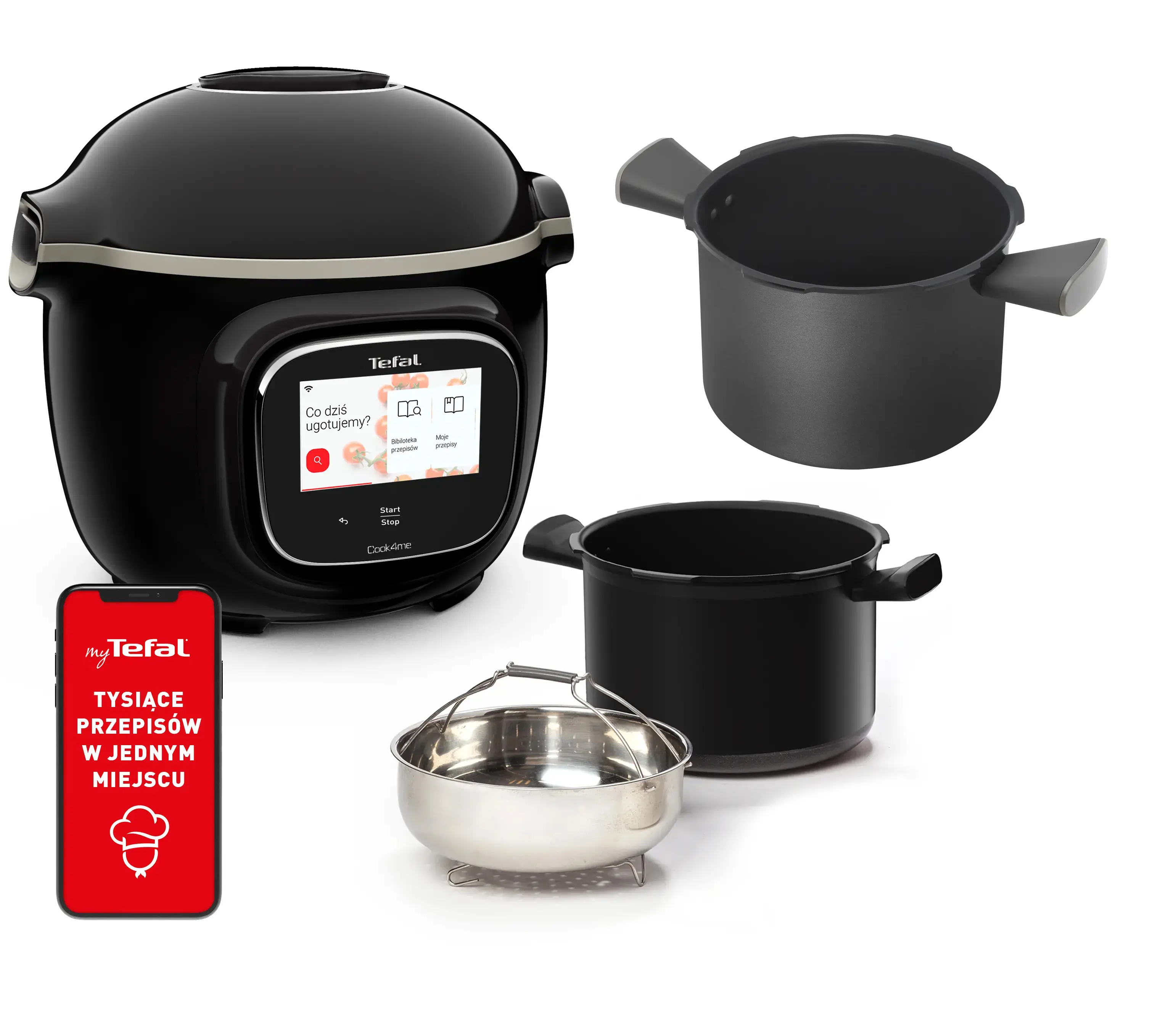 Tefal Cook4me Touch Wi-Fi CY9128 1600W 6l Kosz do gotowania na parze ...