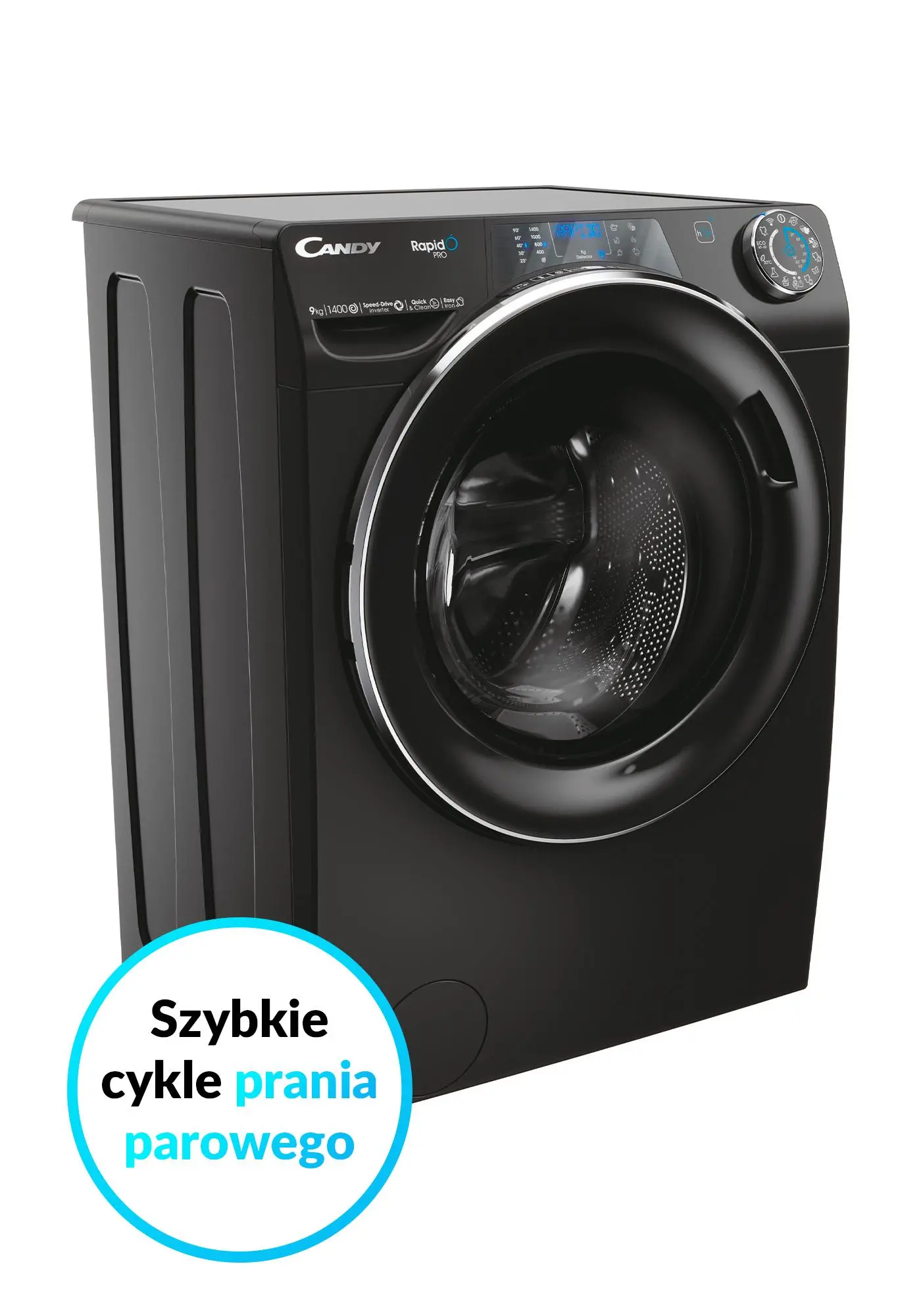 Pralka Candy RapidO Pro RP 496BWMBCB/1-S Slim 9kg 1400obr/min Zdalne ...