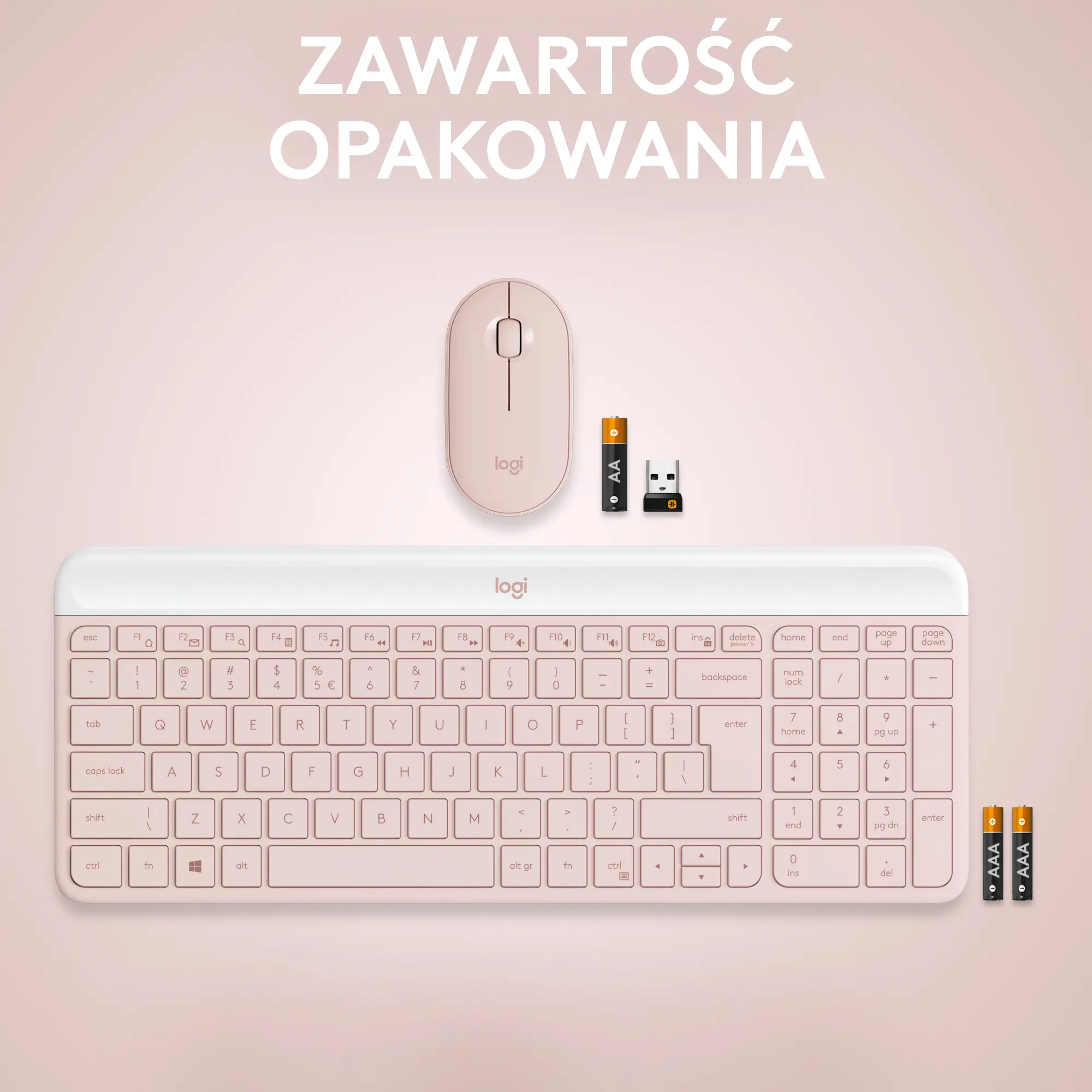 Zestaw Logitech MK470 Różowy - Opinie, Cena - RTV EURO AGD