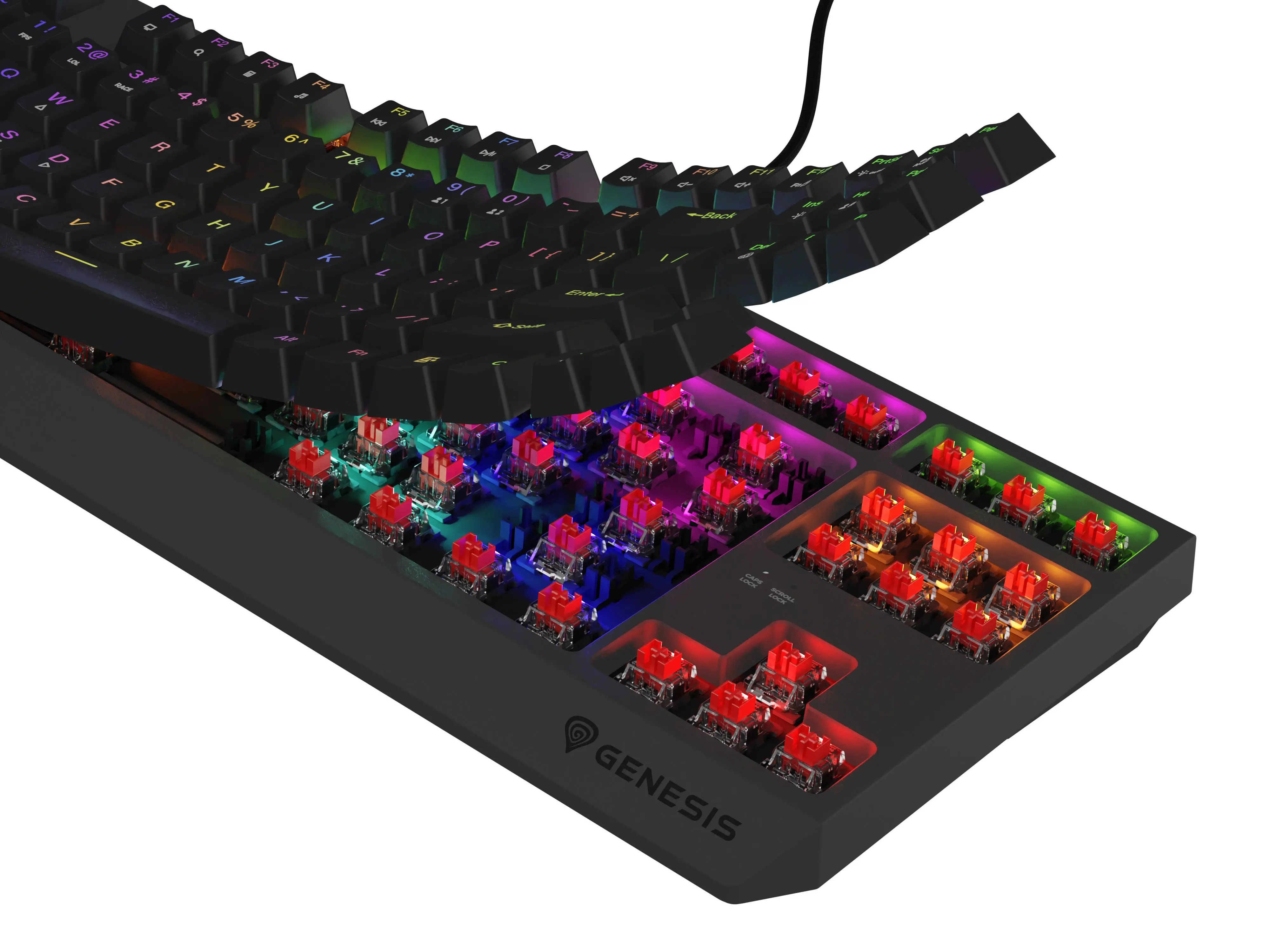 Klawiatura mechaniczna Genesis Thor 230 TKL Lite Outemu Red Czarny ...