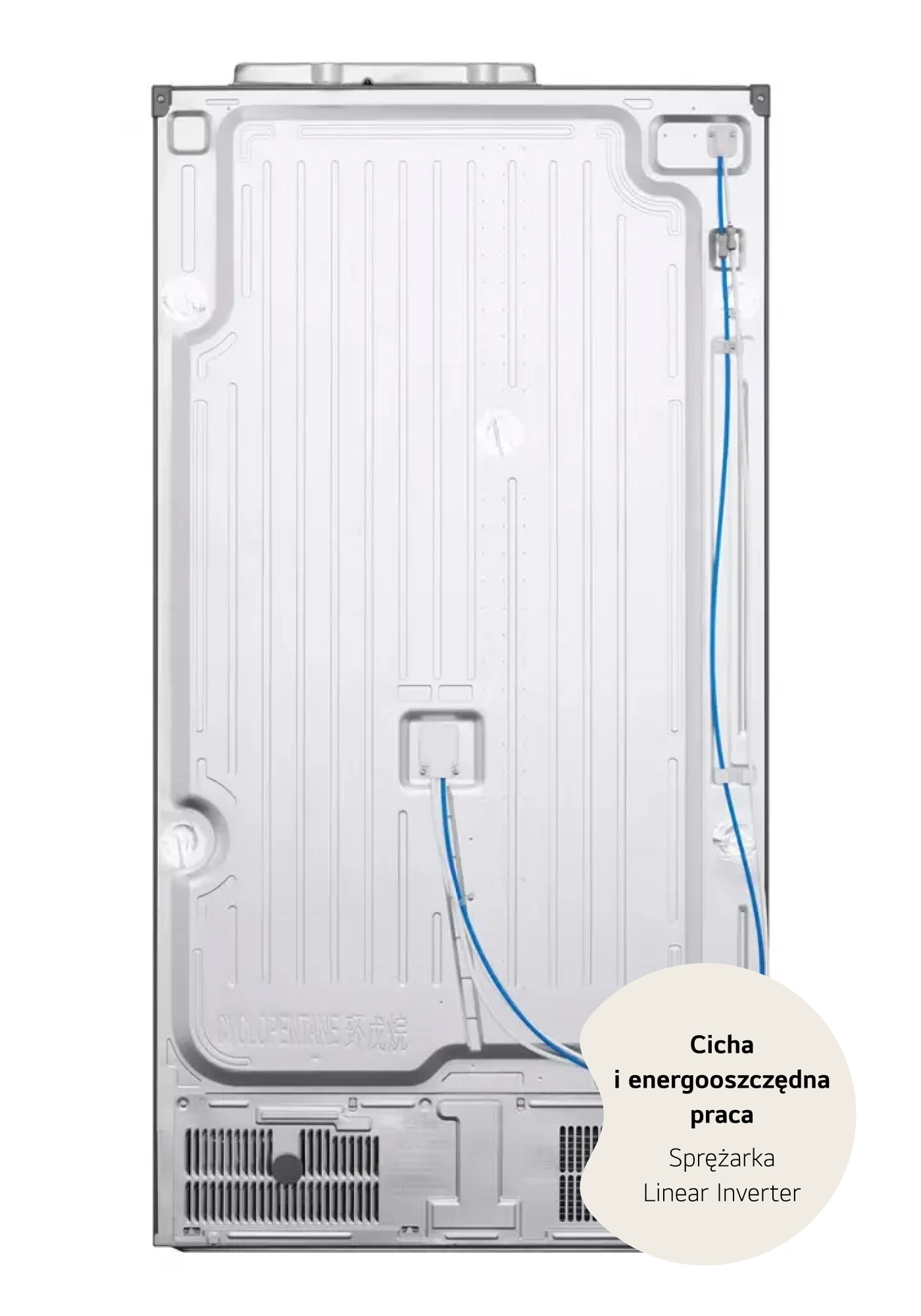 Lodówka LG SBS GSJC40PYPE Pełny No Frost 179cm Dystrybutor wody Srebrny ...