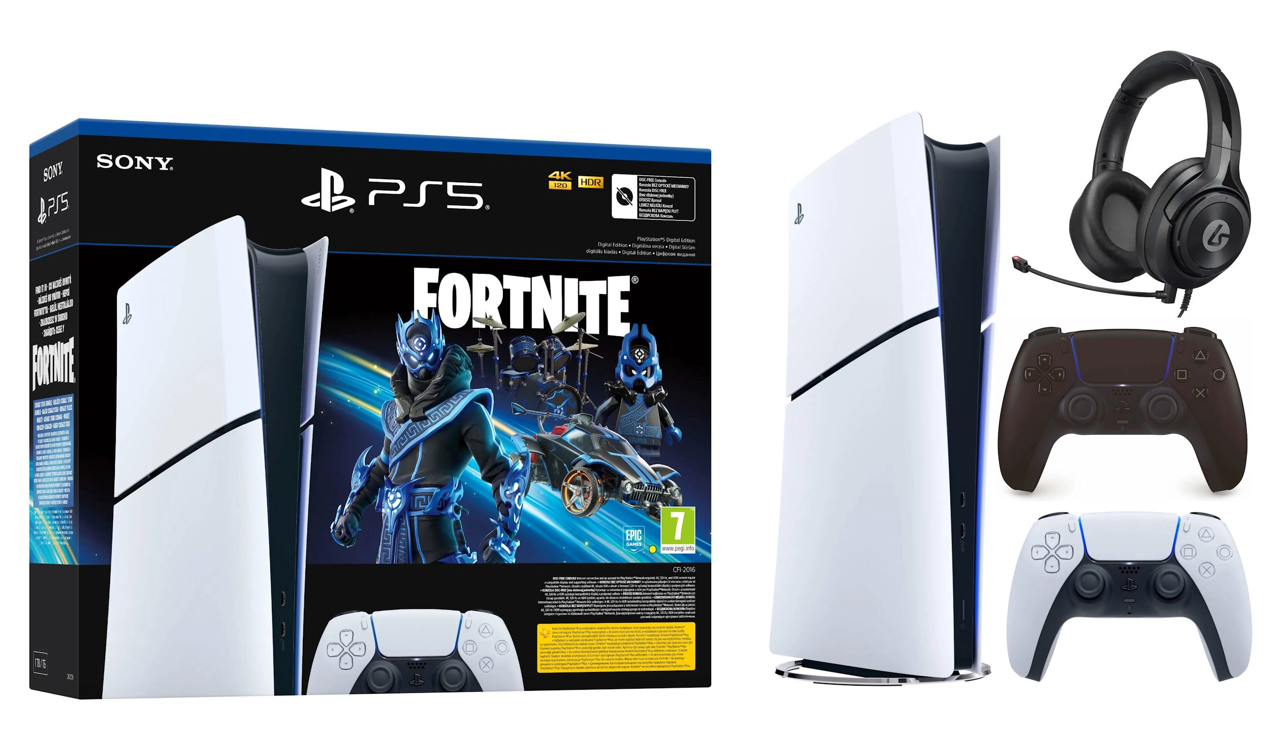 Sony PlayStation 5 Digital Slim D Chassis (PS5) 1TB Zestaw Fortnite ...