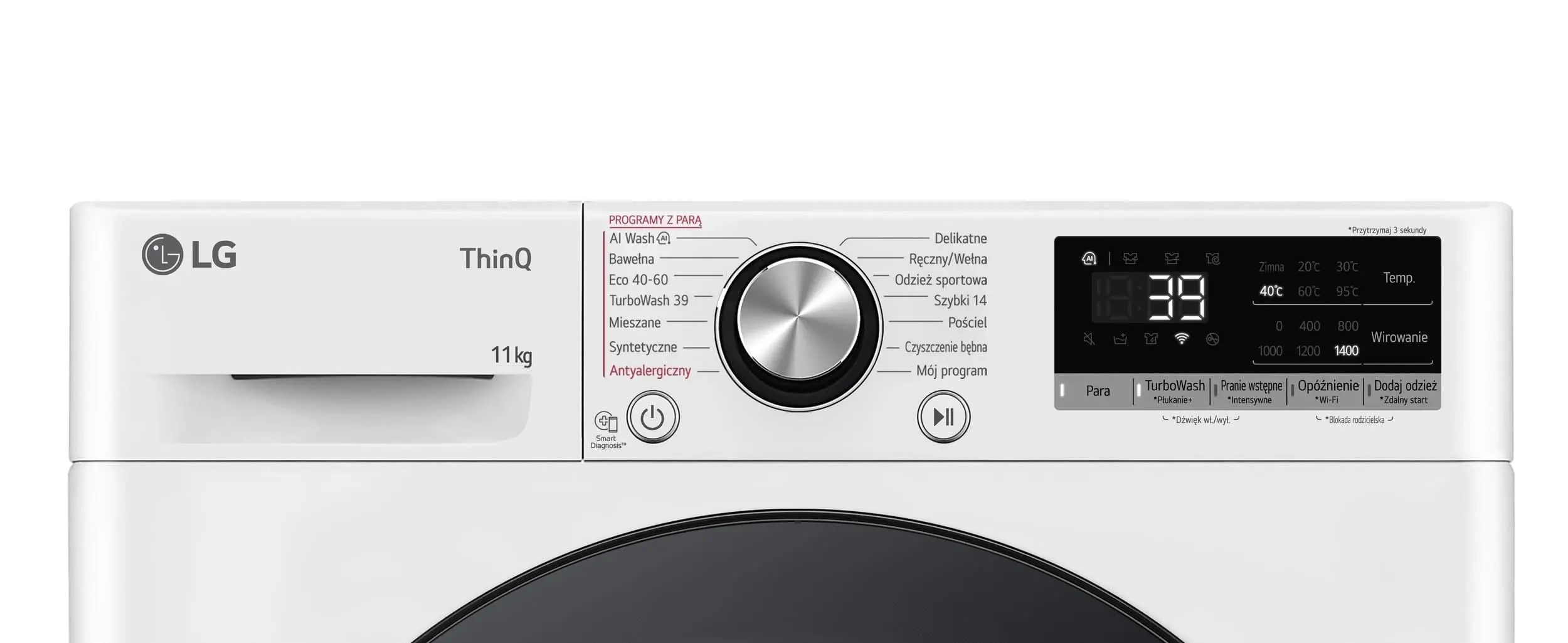 LG pralka Vivace F4W1172YW 11kg 1400obr/min + suszarka RC90V9AV2N 61,5cm 9kg - Dobra cena ...