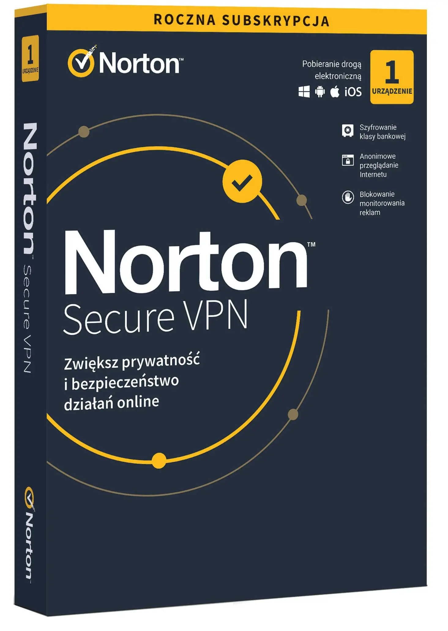 Antywirus Norton Secure VPN 1 Urz dzenie 1 Rok Kod aktywacyjny