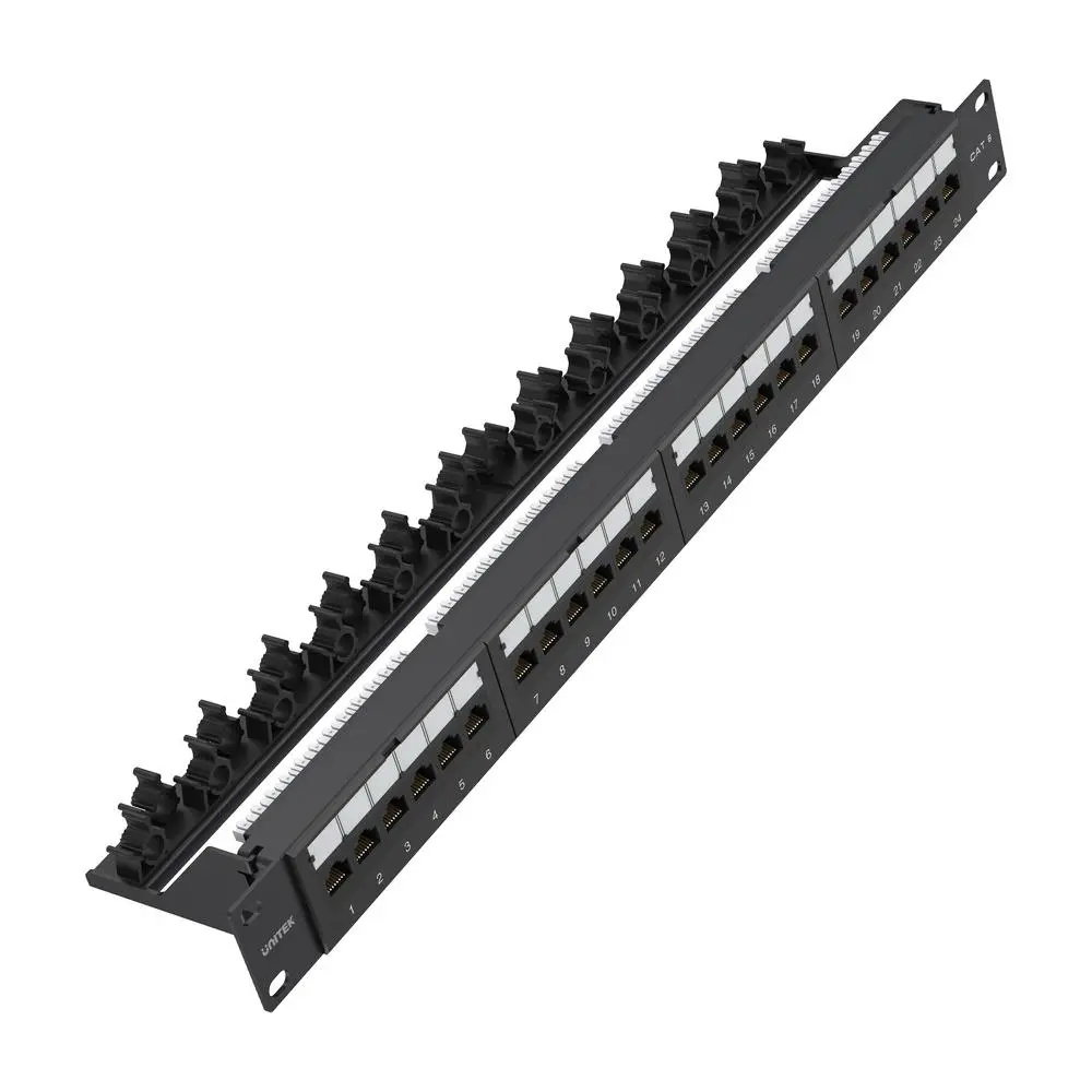 Unitek T003A patch panel 24 porty RJ-45 Cat 6 UTP Czarny w Sklepie RTV ...