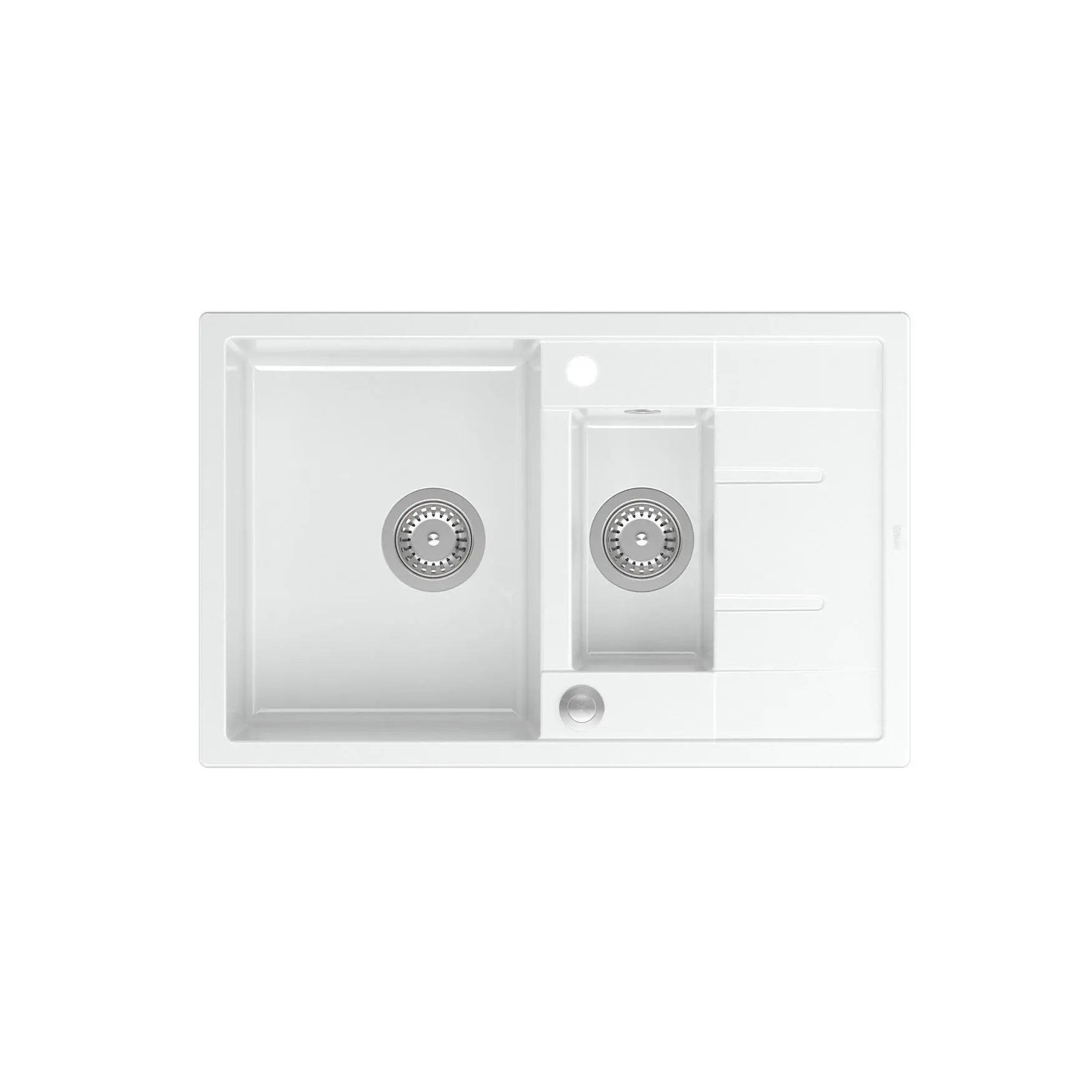 Zlewozmywak Quadron HB8224U1-BS P2O Morgan 156 Granitowy Biały/Stalowy ...