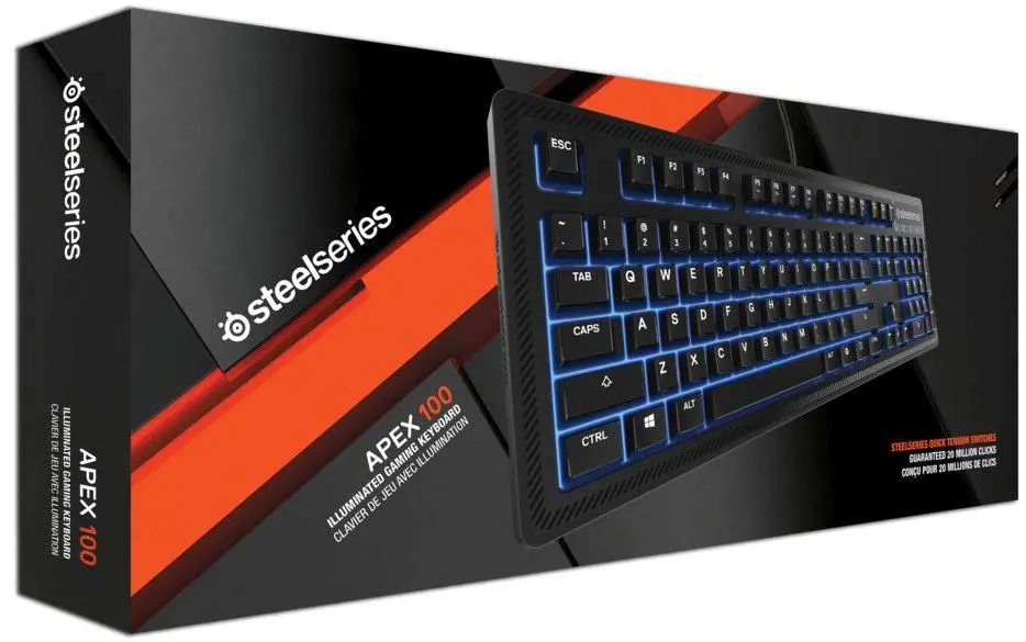 Klawiatura membranowa SteelSeries Apex 100 Czarny - Opinie, Cena - RTV EURO AGD