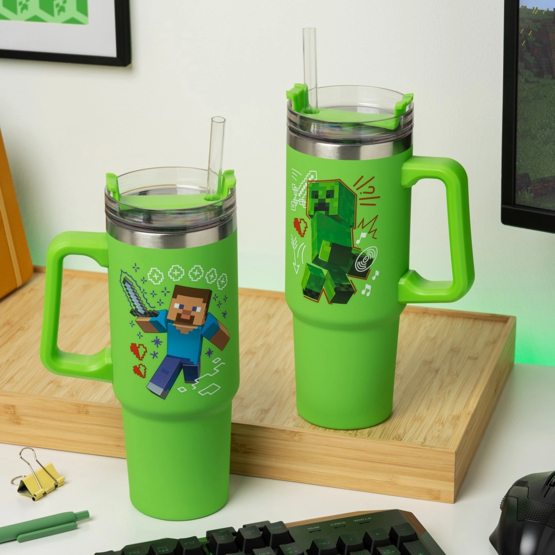 Paladone Insulated Travel Cup Minecraft Steve Ze słomką 900ml - Dobra ...
