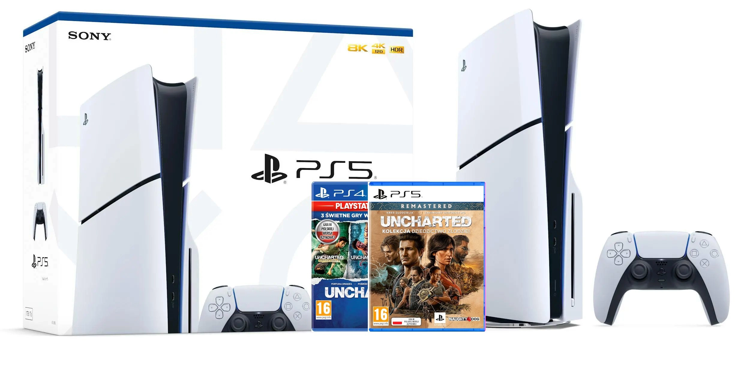 Sony PlayStation 5 Slim D Chassis (PS5) 1TB z napędem + Uncharted ...