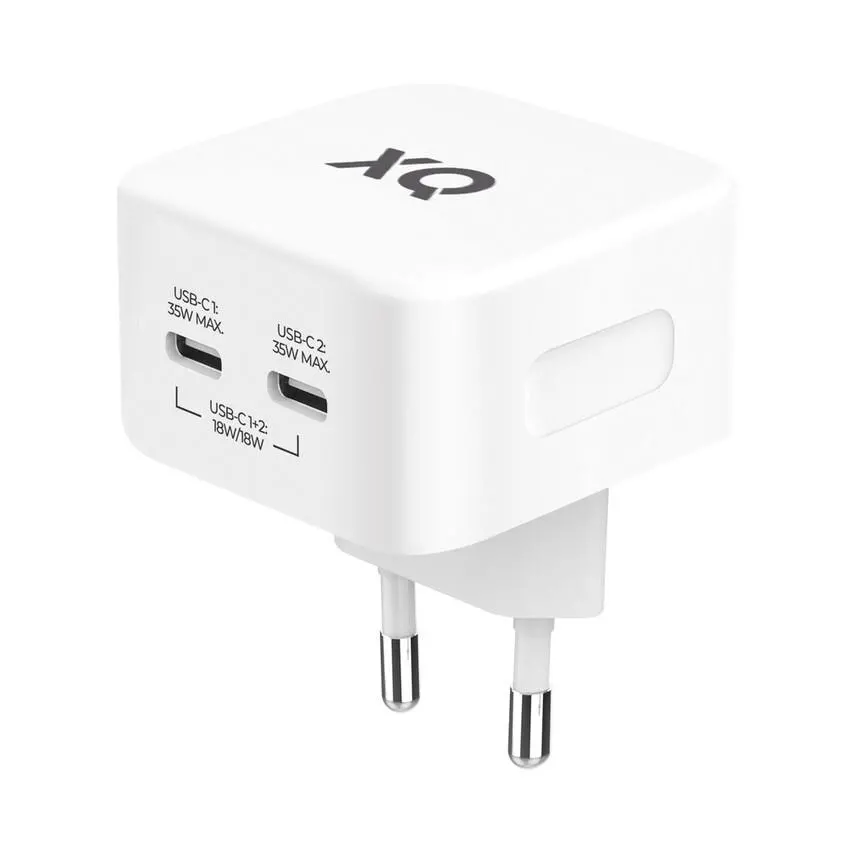 Ładowarka sieciowa Xqisit dual USB-C 35W Power Delivery 3.0 GaN ...