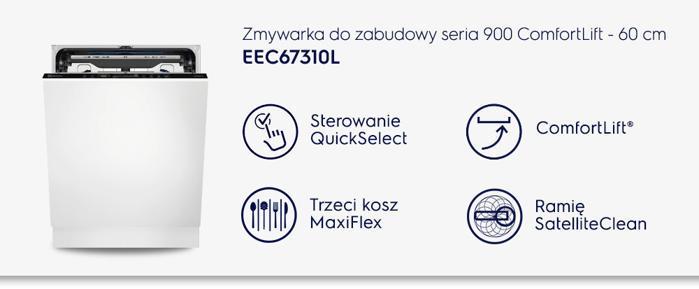 Zmywarka Electrolux EEC67310L - 60cm - automatyczne otwieranie drzwi ...